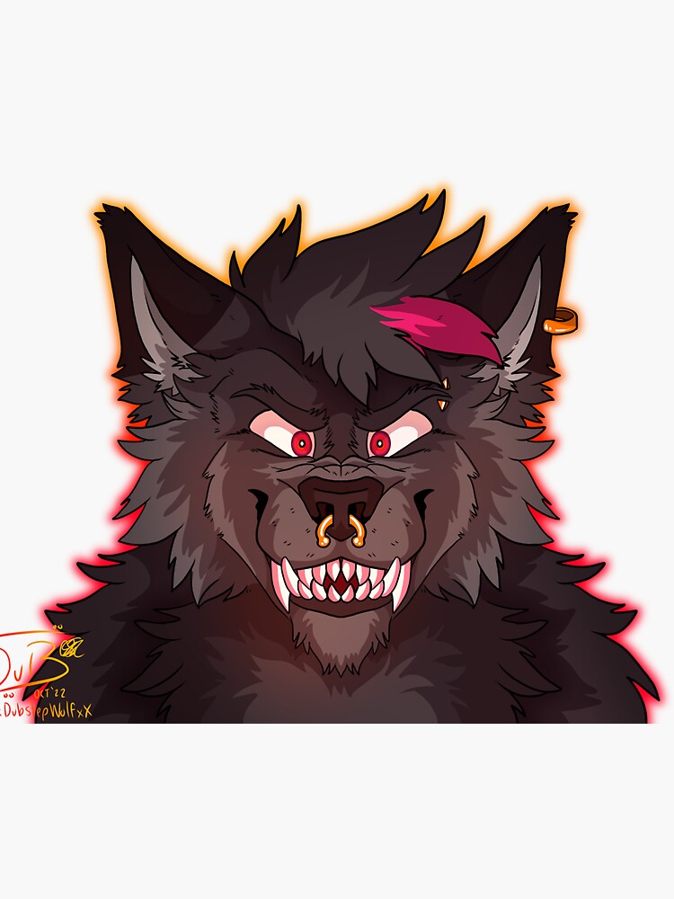 "menacing werewolf" Sticker for Sale by rupeefort | Redbubble
