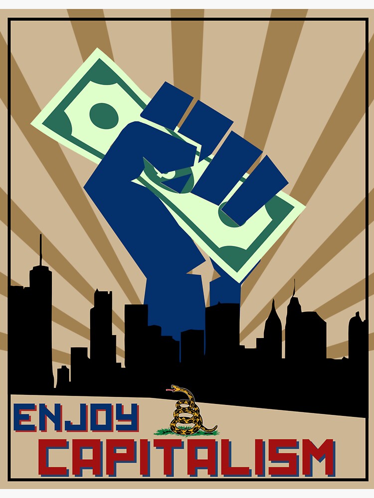 "Enjoy Capitalism, communism propaganda parody, dont tread on me blue ...