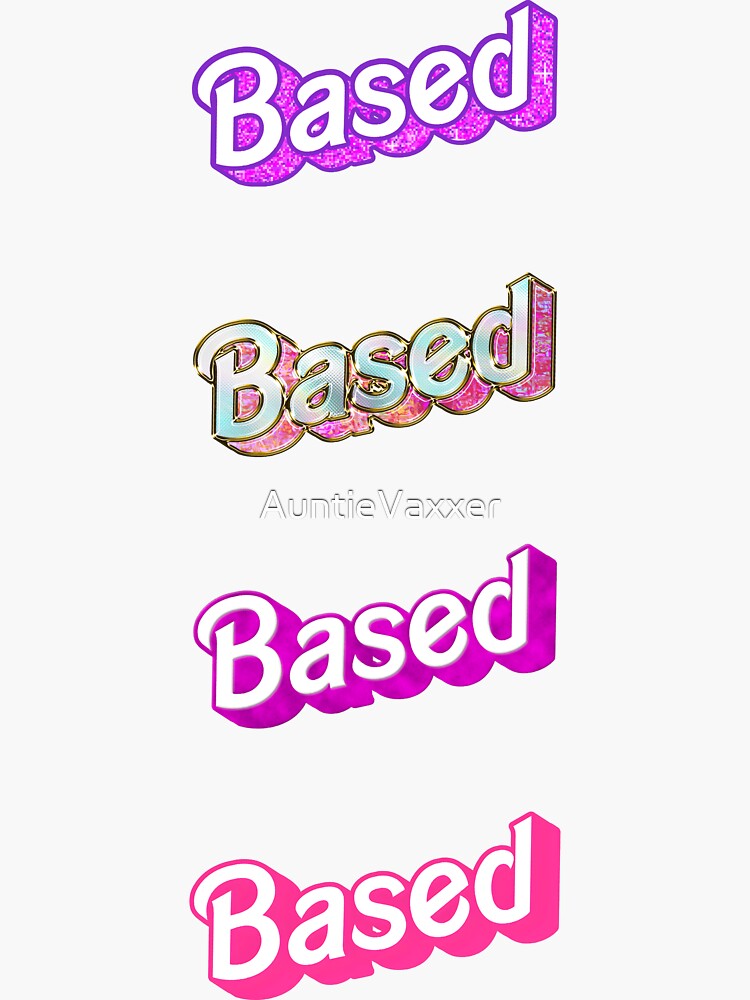 "Based Doll Text Sticker Pack" Sticker for Sale by AuntieVaxxer | Redbubble