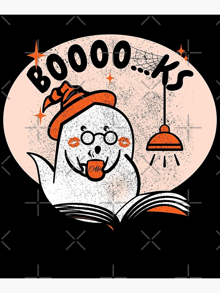 "Cute Ghost Reading Books Halloween" Poster for Sale by Guguludesign ...
