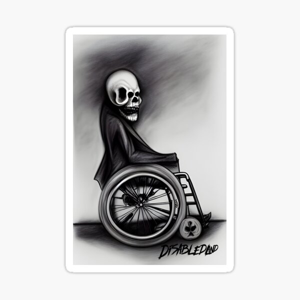 "Death on Wheels" Sticker for Sale by Disabledland | Redbubble