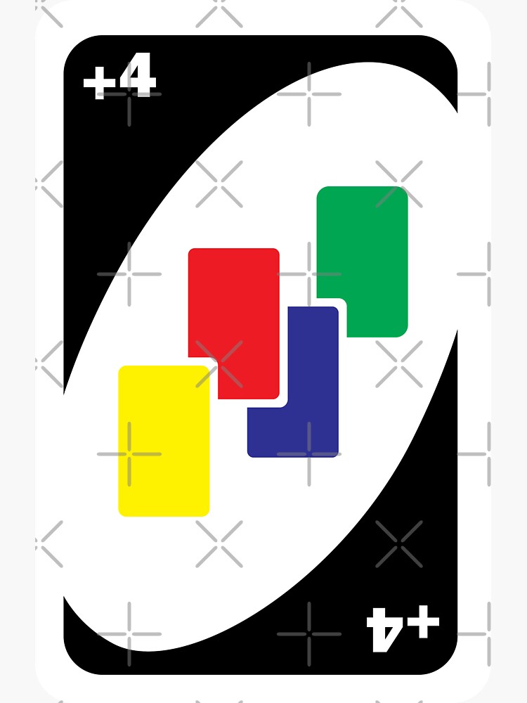 "Uno uno number 4 Card Costume Halloween Matching Family" Sticker for ...