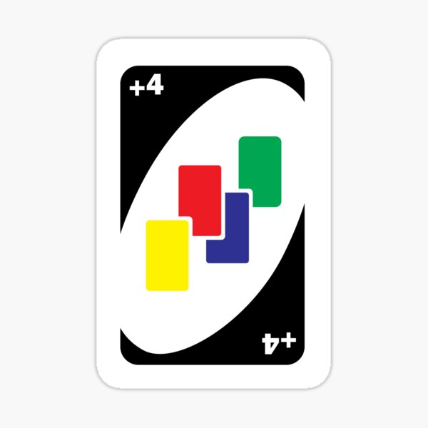 "Uno uno number 4 Card Costume Halloween Matching Family" Sticker for ...