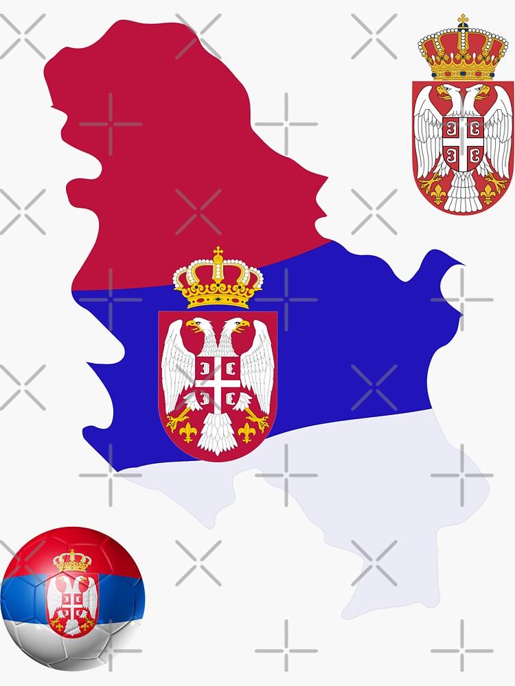 "Serbian Map Flag" Sticker for Sale by Tienda-Vane | Redbubble