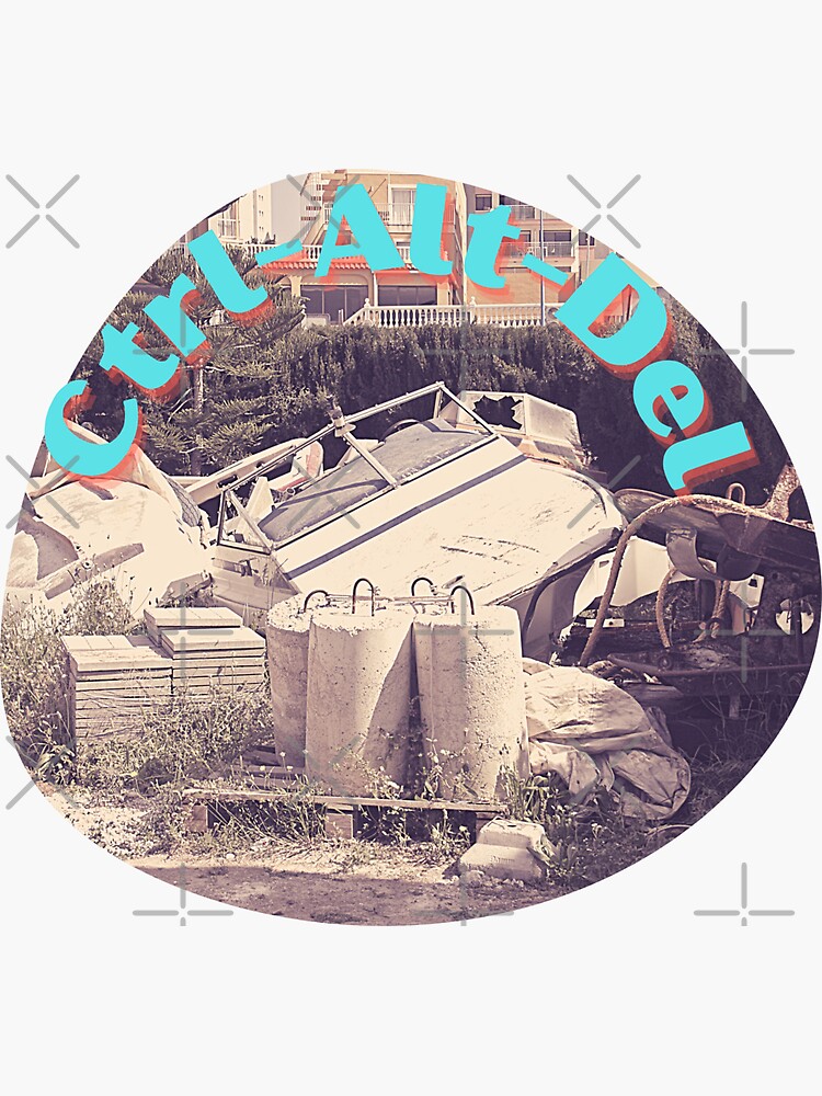 "Ctrl-Alt-Del" Sticker for Sale by CaptJohnny | Redbubble