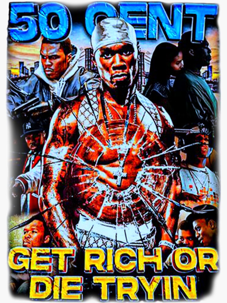 "50 cent logo top rapper" Sticker for Sale by Phin0908 | Redbubble