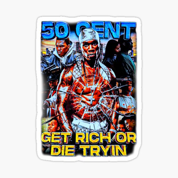 "50 cent logo top rapper" Sticker for Sale by Phin0908 | Redbubble