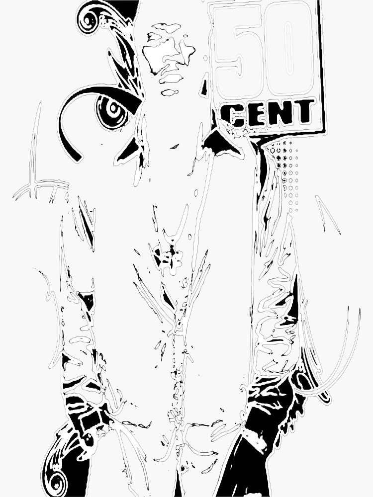 "50 cent logo top rapper" Sticker for Sale by Phin0908 | Redbubble