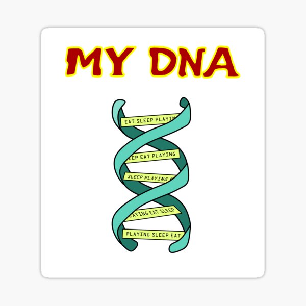 "My DNA" Sticker for Sale by Nerdivora | Redbubble