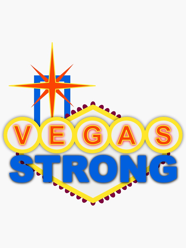 "Vegas Strong" Sticker for Sale by umeimages | Redbubble