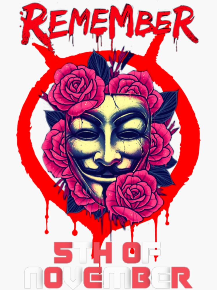 "remember the fifth of november" Sticker for Sale by MrSameeraTop ...