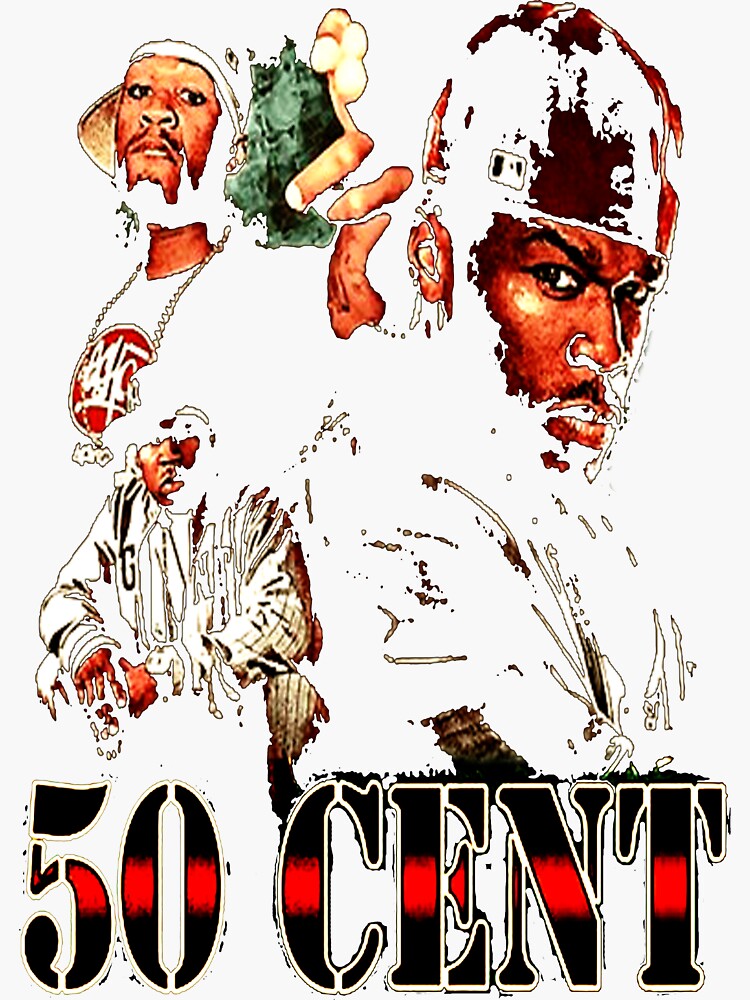 "50 cent logo top rapper" Sticker for Sale by Phin0908 | Redbubble
