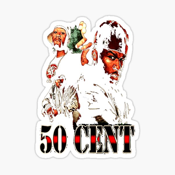 "50 cent logo top rapper" Sticker for Sale by Phin0908 | Redbubble