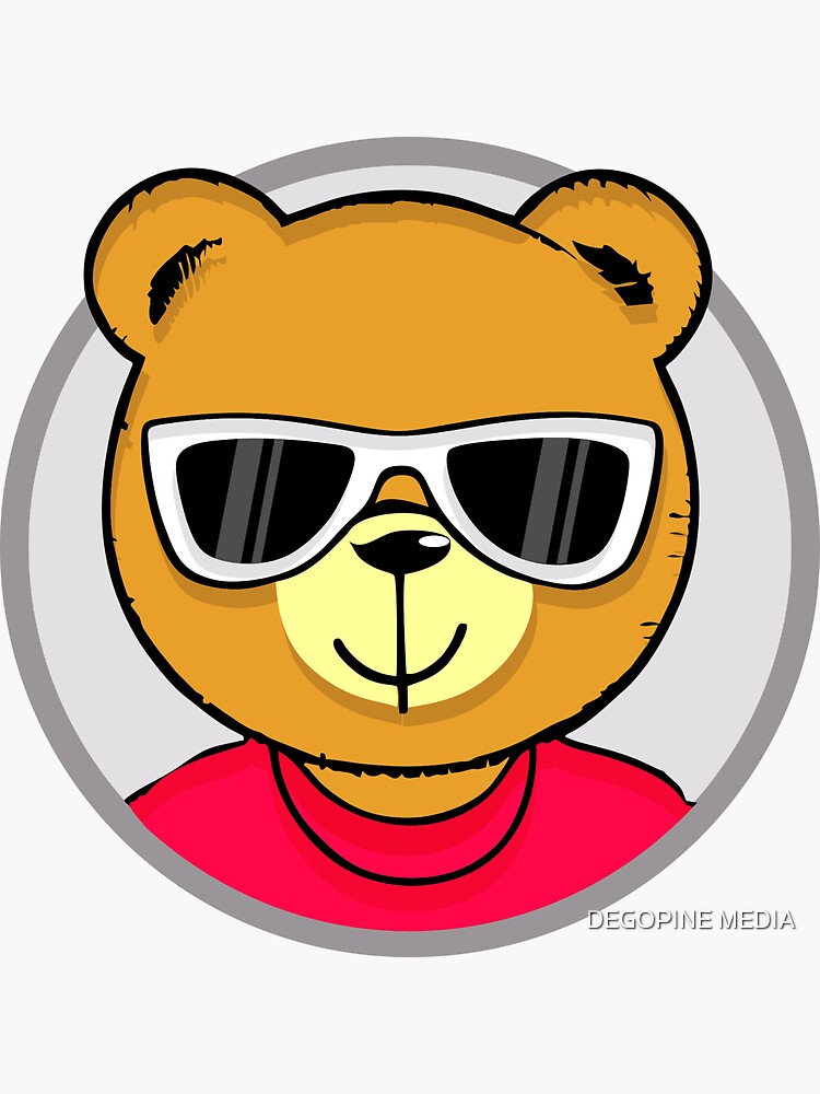 "Keep Smiling Teddy" Sticker for Sale by Narcoonah | Redbubble