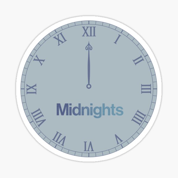 "midnights taylor swift clock" Sticker for Sale by LuceVenere | Redbubble