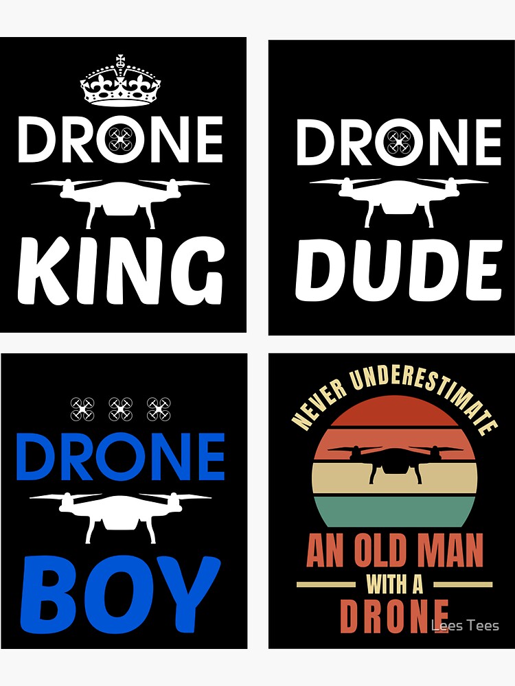 "Stickerpack for male drone lovers | Drone King | Drone Dude | Drone Boy | Underestimate ...