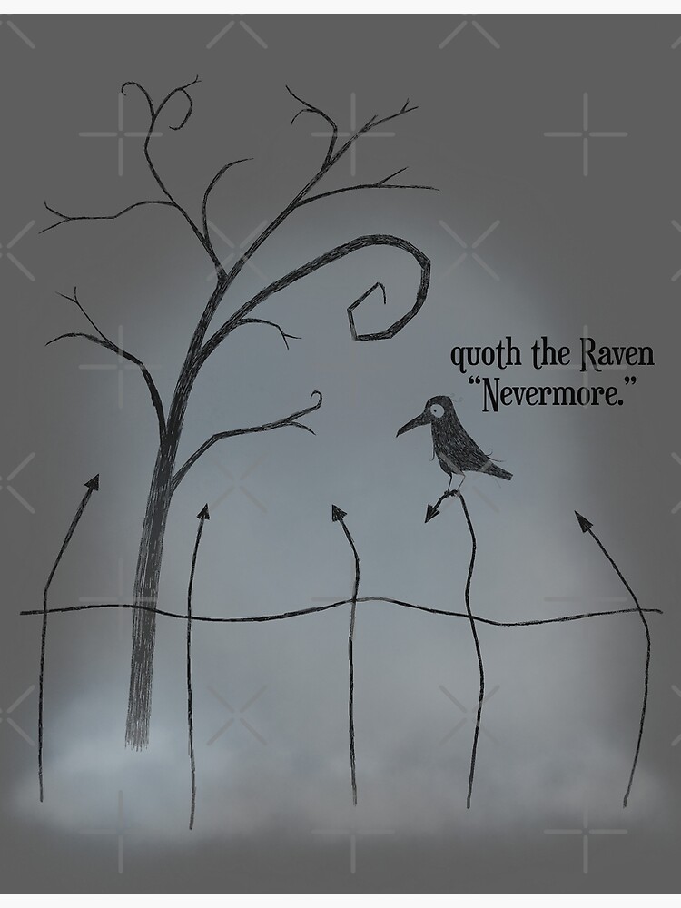 "The Raven by Poe- spooky, fog, iron, fence, poetry, edgar, winter ...