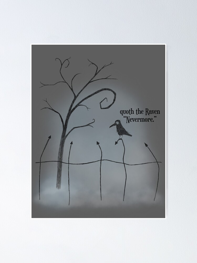 "The Raven by Poe- spooky, fog, iron, fence, poetry, edgar, winter ...