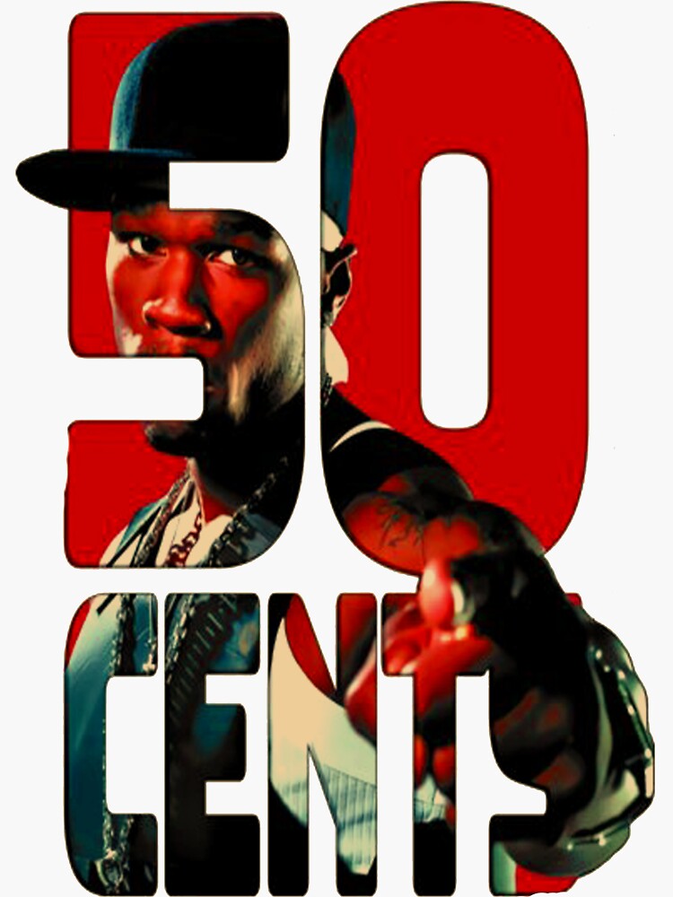 "50 cent logo top rapper" Sticker for Sale by Phin0908 | Redbubble