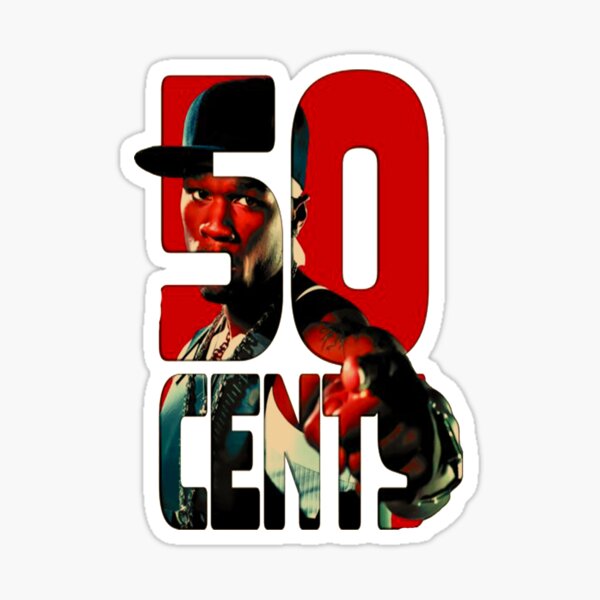 "50 cent logo top rapper" Sticker for Sale by Phin0908 | Redbubble