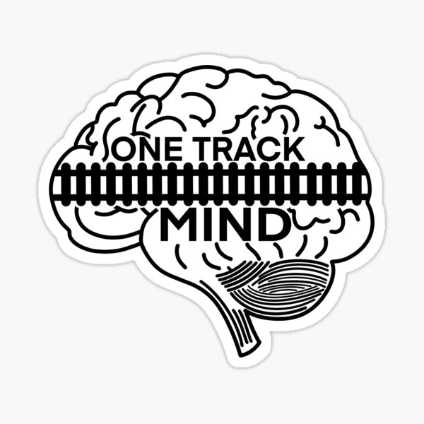 "One Track Train Mind" Sticker for Sale by Chrisclemmensen | Redbubble
