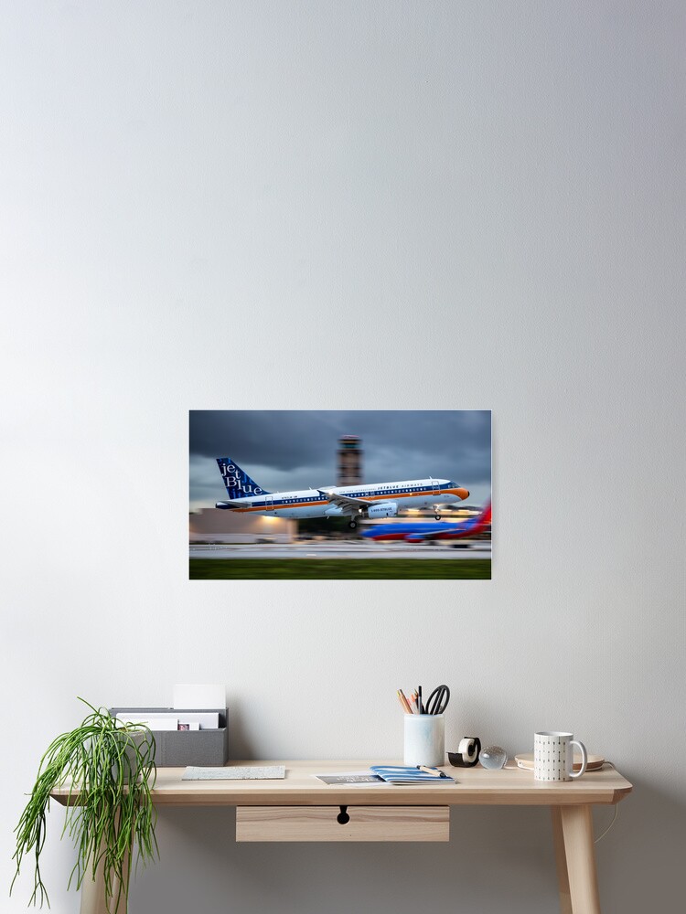 "JetBlue Retro Livery" Poster for Sale by RDDMCreations | Redbubble