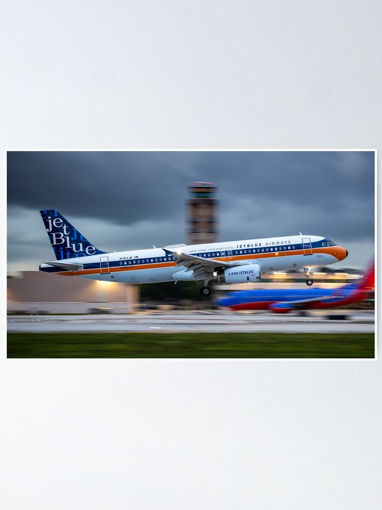 "JetBlue Retro Livery" Poster for Sale by RDDMCreations | Redbubble