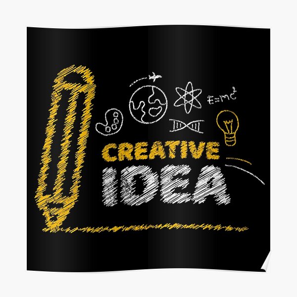 "Cool Creative Idea sketch - Physics Mass–energy equivalence" Poster ...