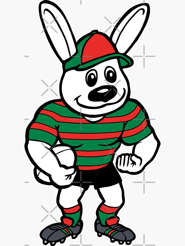 "Rabbitohs" Sticker for Sale by nezharegragi | Redbubble
