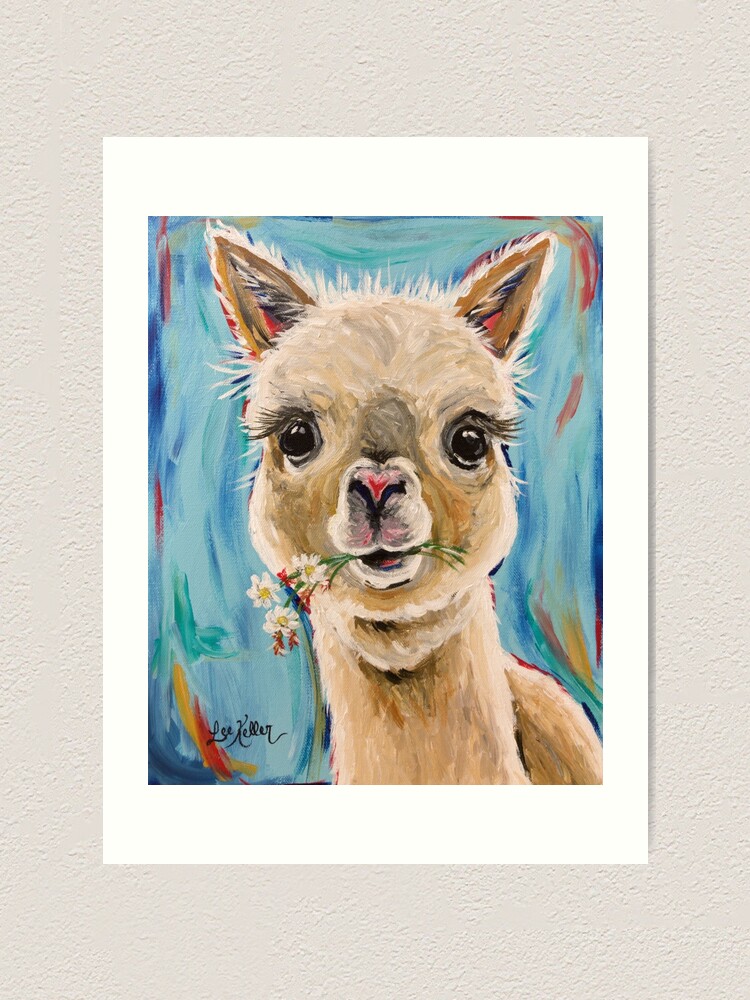 "Alpaca Art" Art Print for Sale by leekellerart | Redbubble