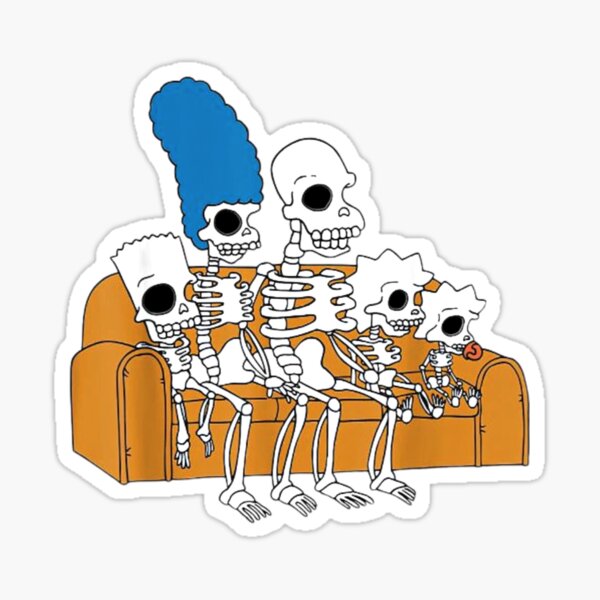 "The simpsonsz Skeleton" Sticker for Sale by SkippyDesign | Redbubble