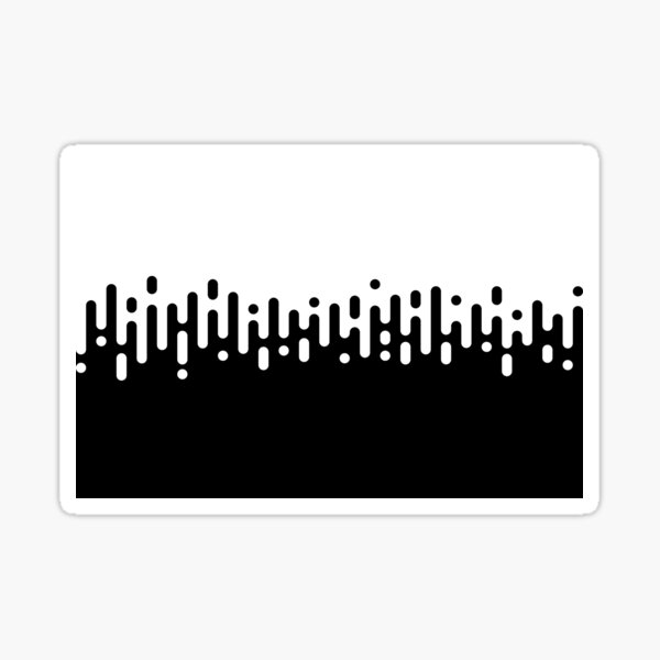 "Black and White Abstract Polka Dot Minimal Line Pattern" Sticker for ...