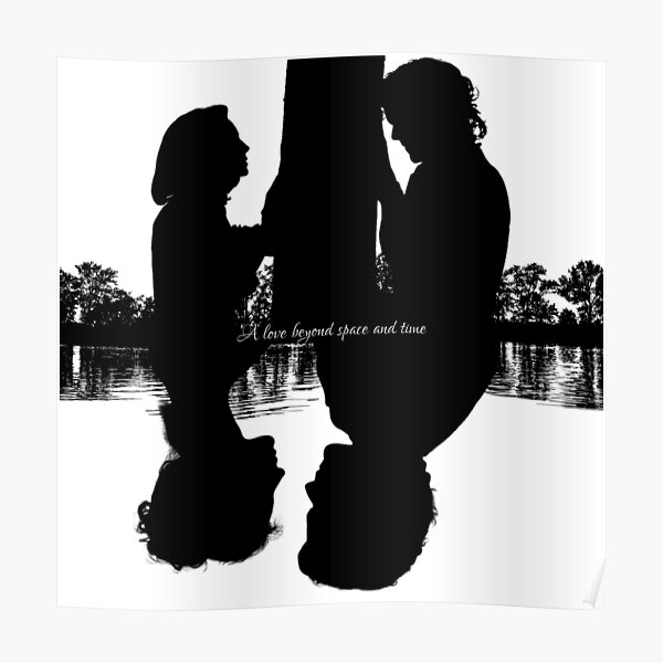 "Outlander Jamie and Claire A Love Beyond Space and Time Silhouette ...
