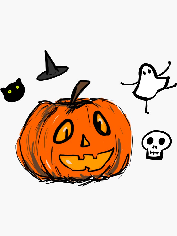 "Hello Ween" Sticker for Sale by CryptidsInCrocs | Redbubble