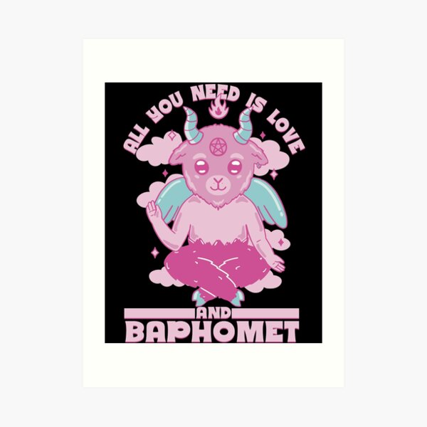 "All you need is love and Baphomet - Cute Kawaii Baphomet Satan Parody ...