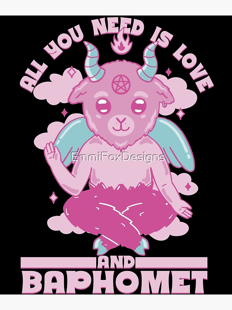 "All you need is love and Baphomet - Cute Kawaii Baphomet Satan Parody ...