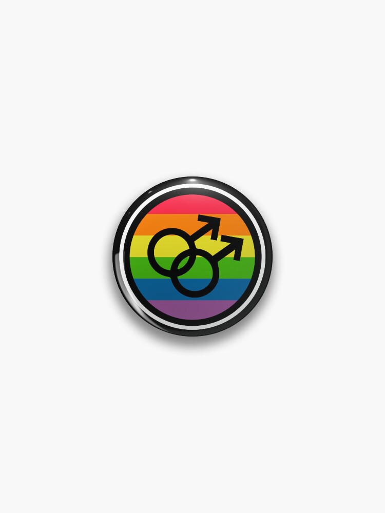 "PRIDE Gay Male Symbol" Pin for Sale by SoCalBottom | Redbubble