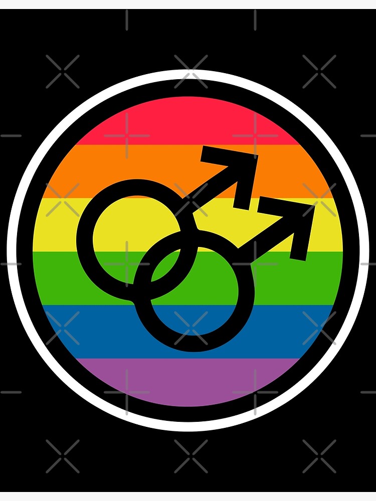 "PRIDE Gay Male Symbol" Poster for Sale by SoCalBottom | Redbubble