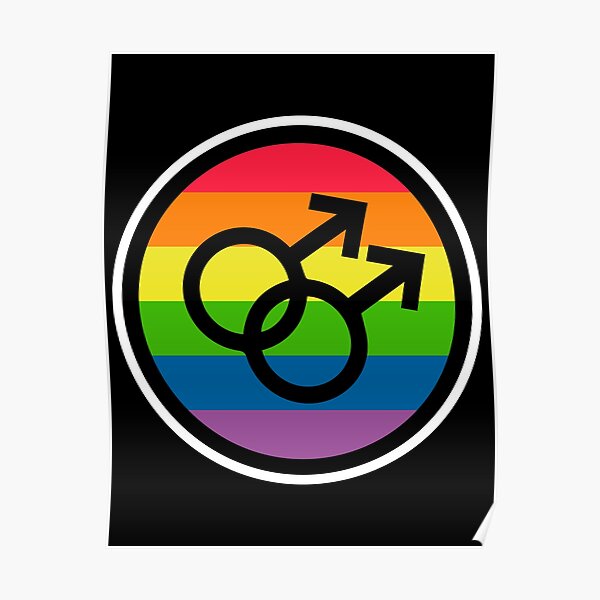 "PRIDE Gay Male Symbol" Poster for Sale by SoCalBottom | Redbubble
