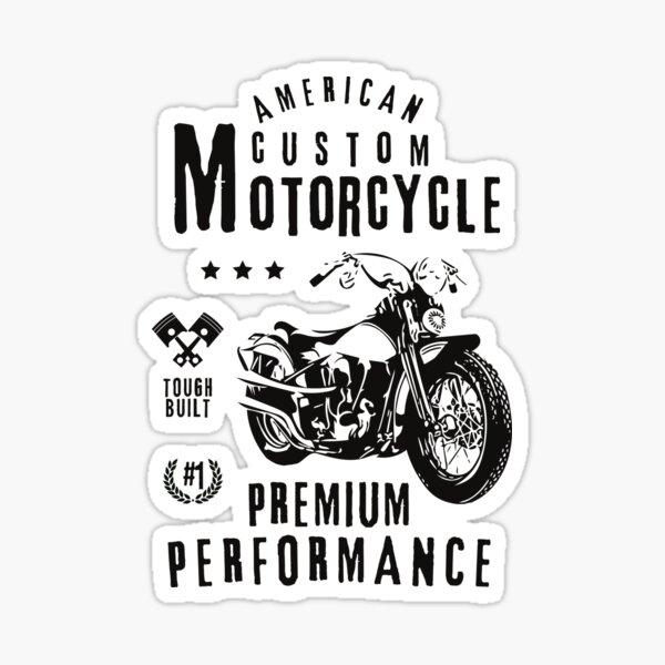 "American custom motorcycle" Sticker for Sale by Jimsgreatloot | Redbubble