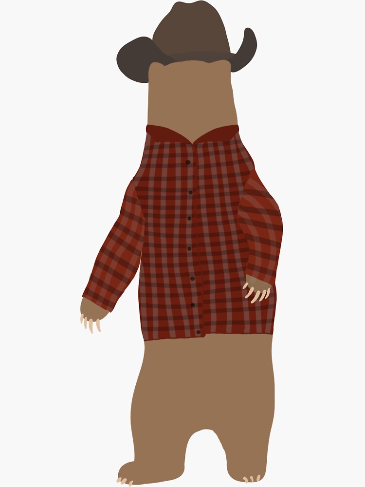 "Cowboy bear" Sticker for Sale by LaurenPickering | Redbubble