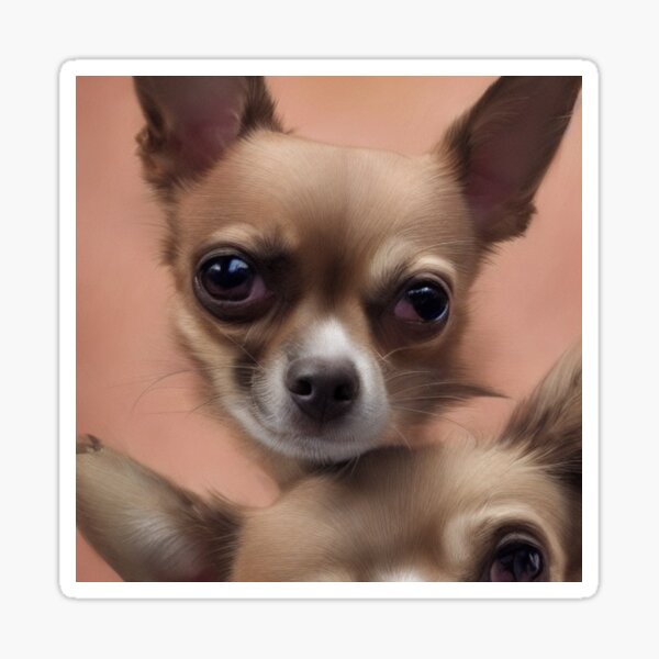 "Cute chihuahua " Sticker for Sale by ArtySaxon | Redbubble