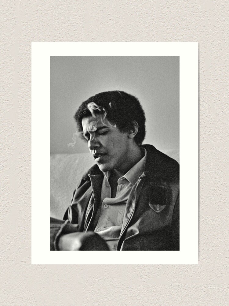 "Young Barack Obama - Smoking Print" Art Print for Sale by budgetnudest ...