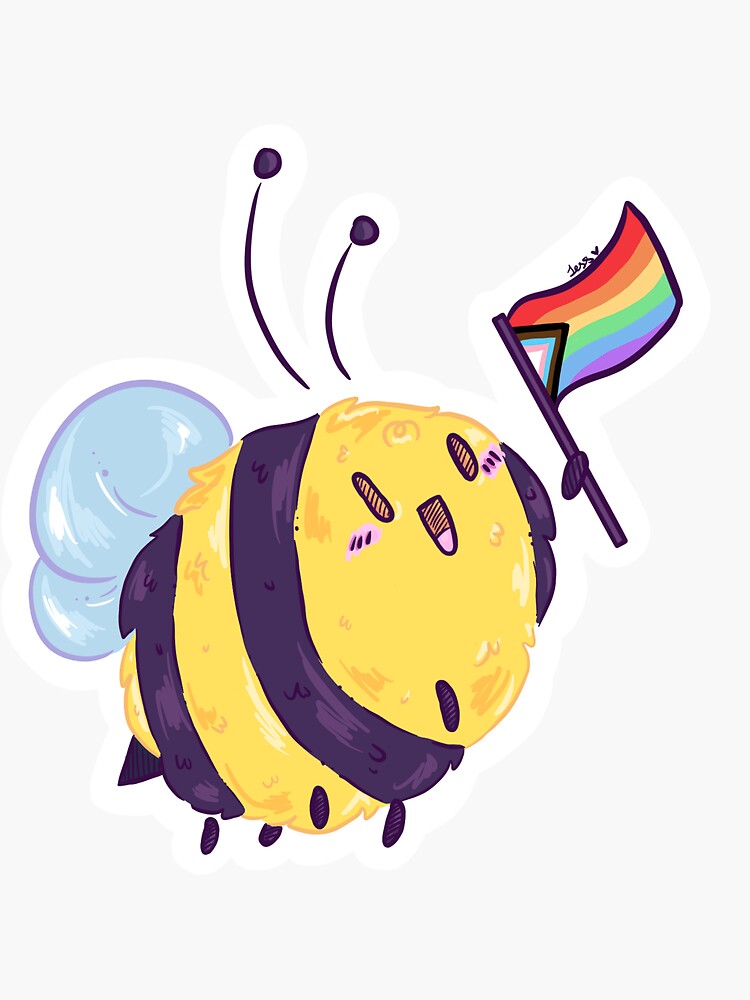 "Bees with Pride! - Pride Flag" Sticker for Sale by StarsStunned ...