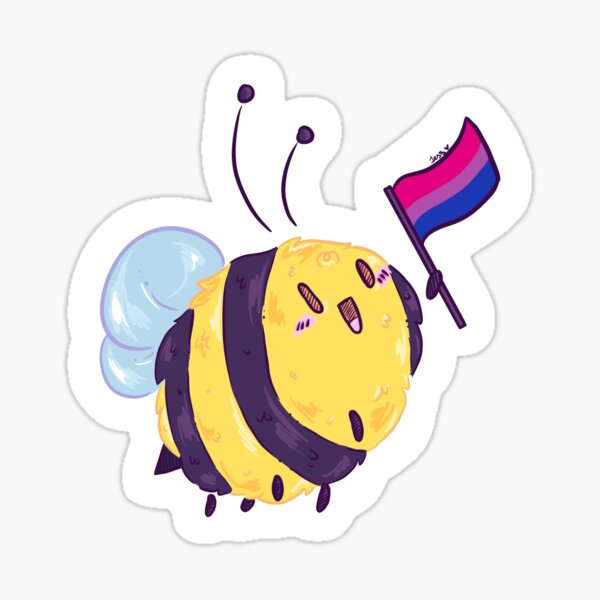 "Bees with Pride! - Bisexual Flag" Sticker for Sale by StarsStunned ...