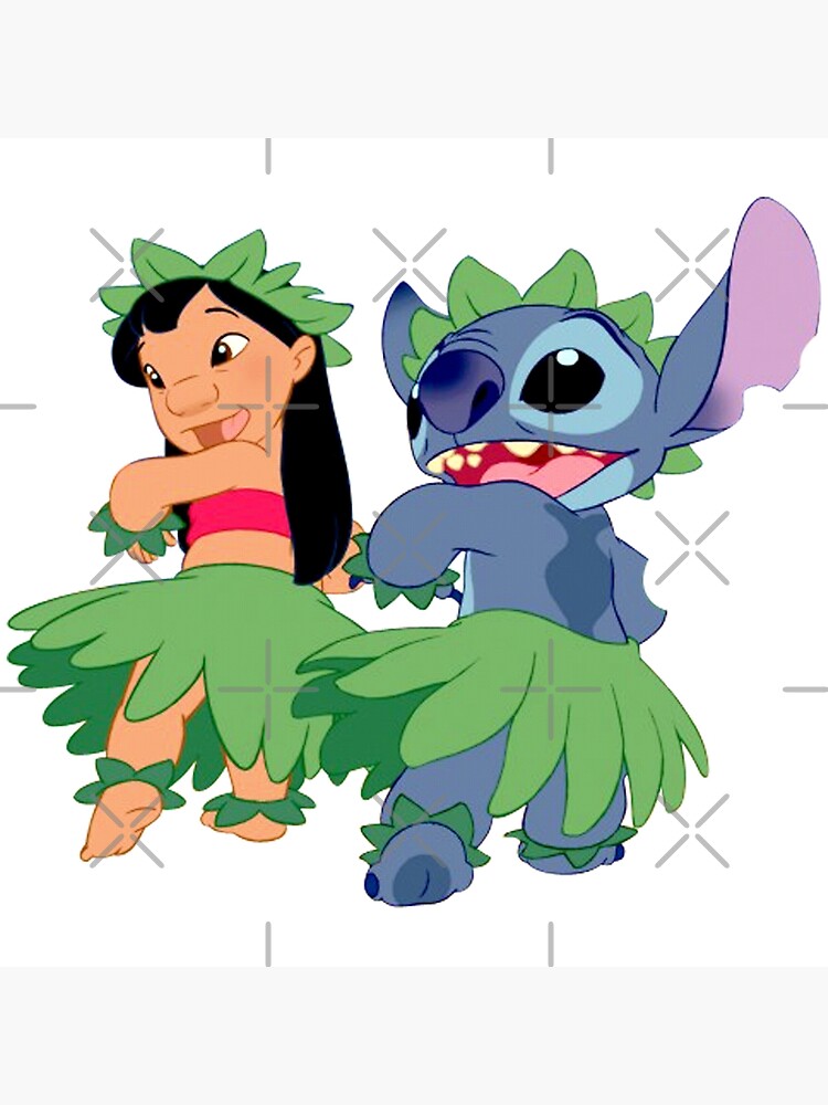 "Lilo and Stitch Hula Sticker" Poster for Sale by DCHotHot | Redbubble