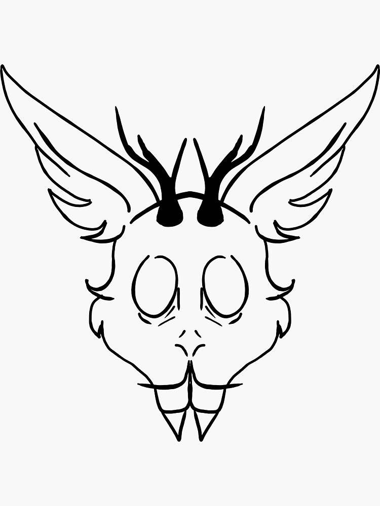 "Horned Rabbit Hybrid Monster" Sticker for Sale by Karinki | Redbubble