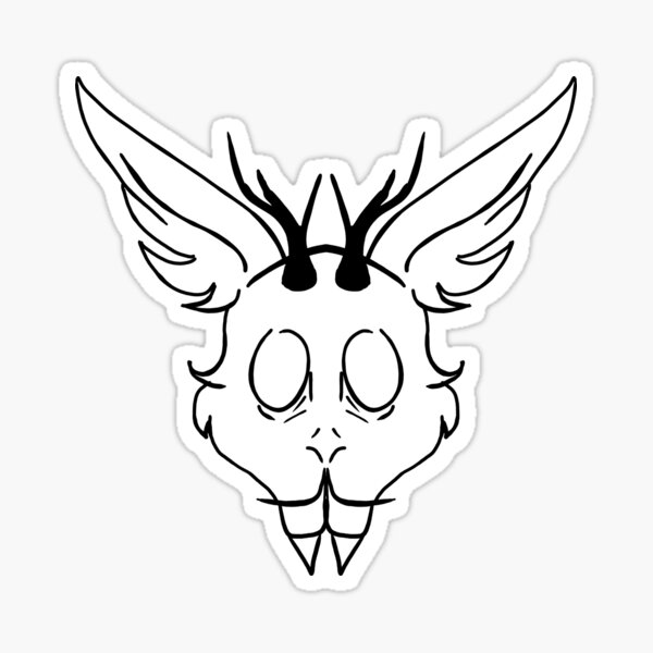 "Horned Rabbit Hybrid Monster" Sticker for Sale by Karinki | Redbubble