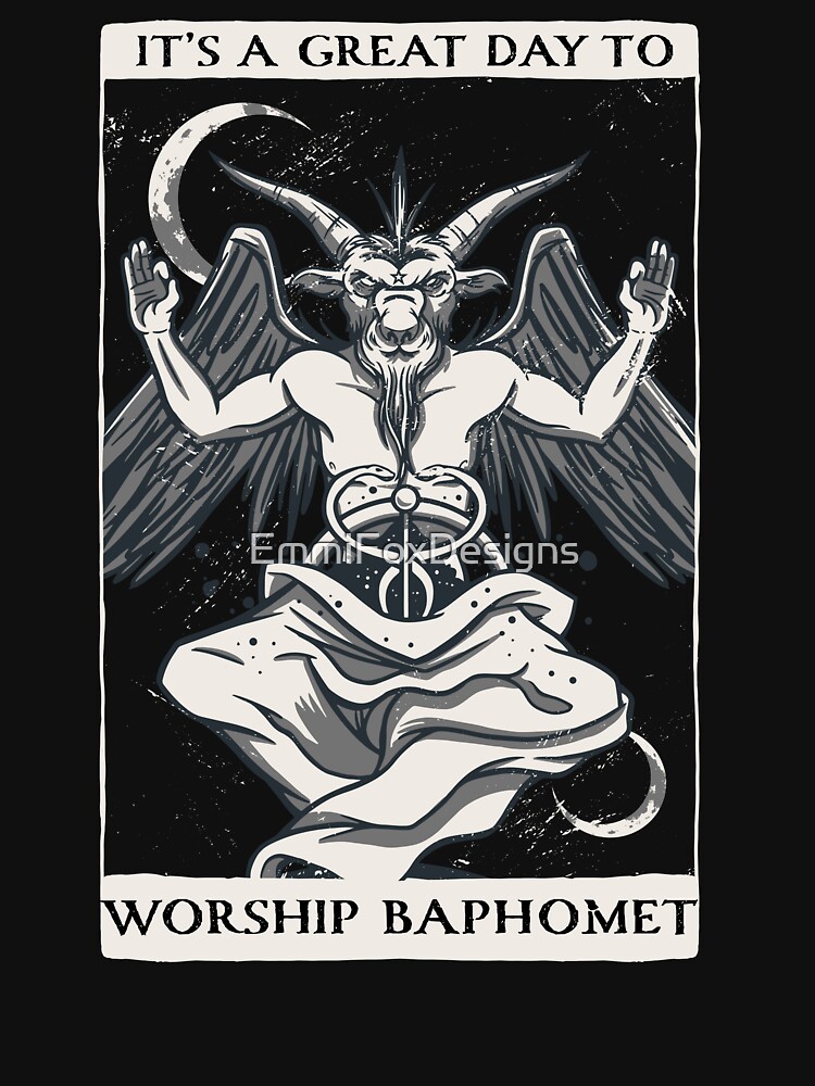 "It's a great day to worship Baphomet - Funny Tarot Card Baphomet Devil ...