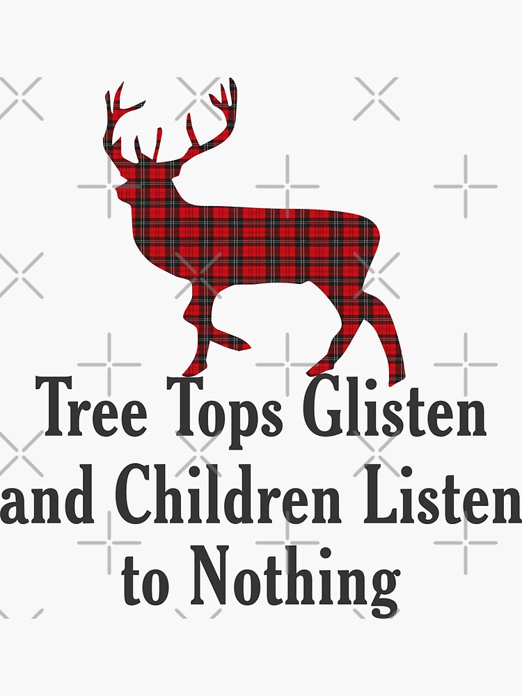 "tree tops glisten" Sticker for Sale by NasirDesigner | Redbubble